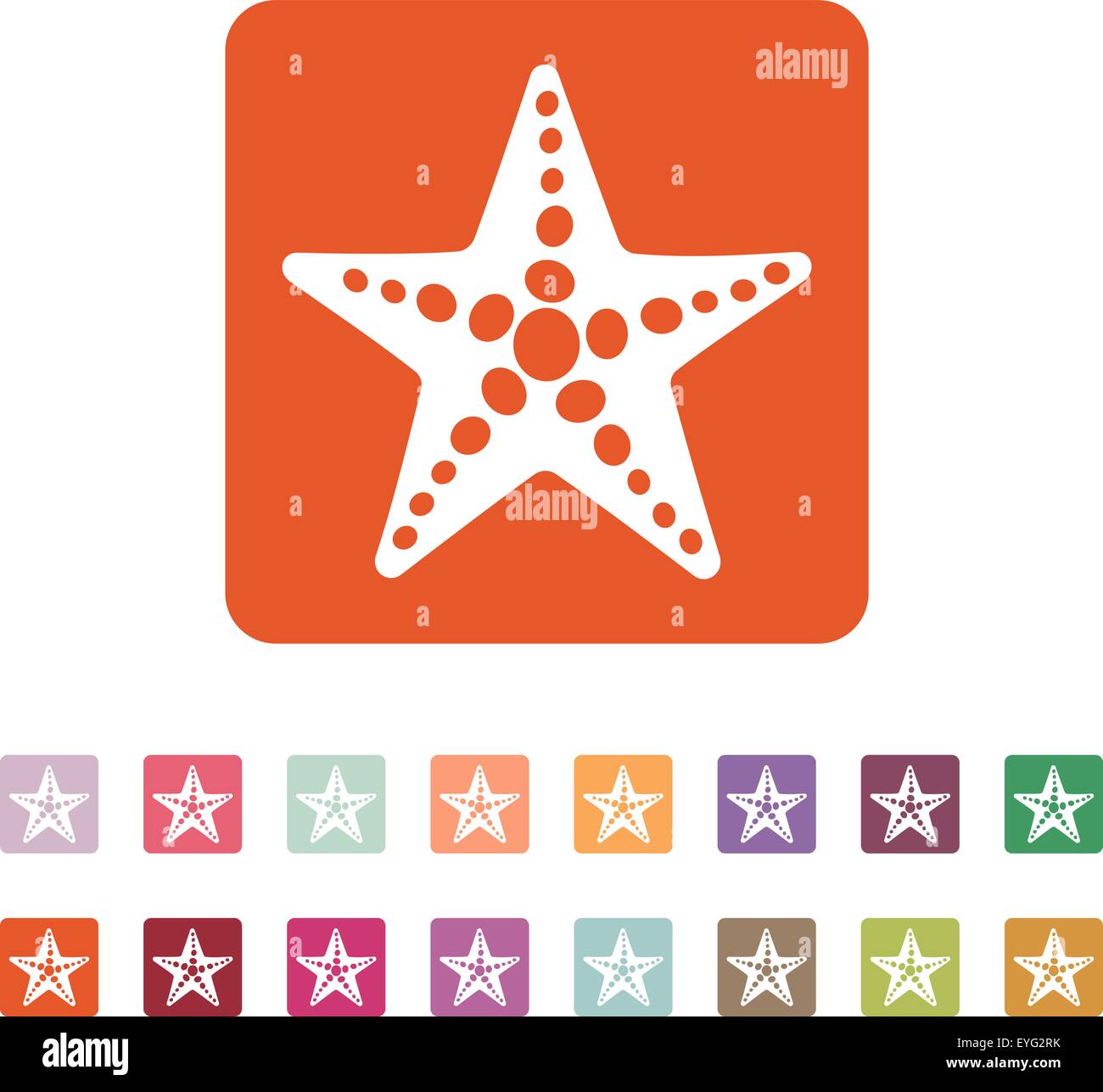 The starfish icon. Ocean symbol. Flat Stock Vector Image & Art - Alamy