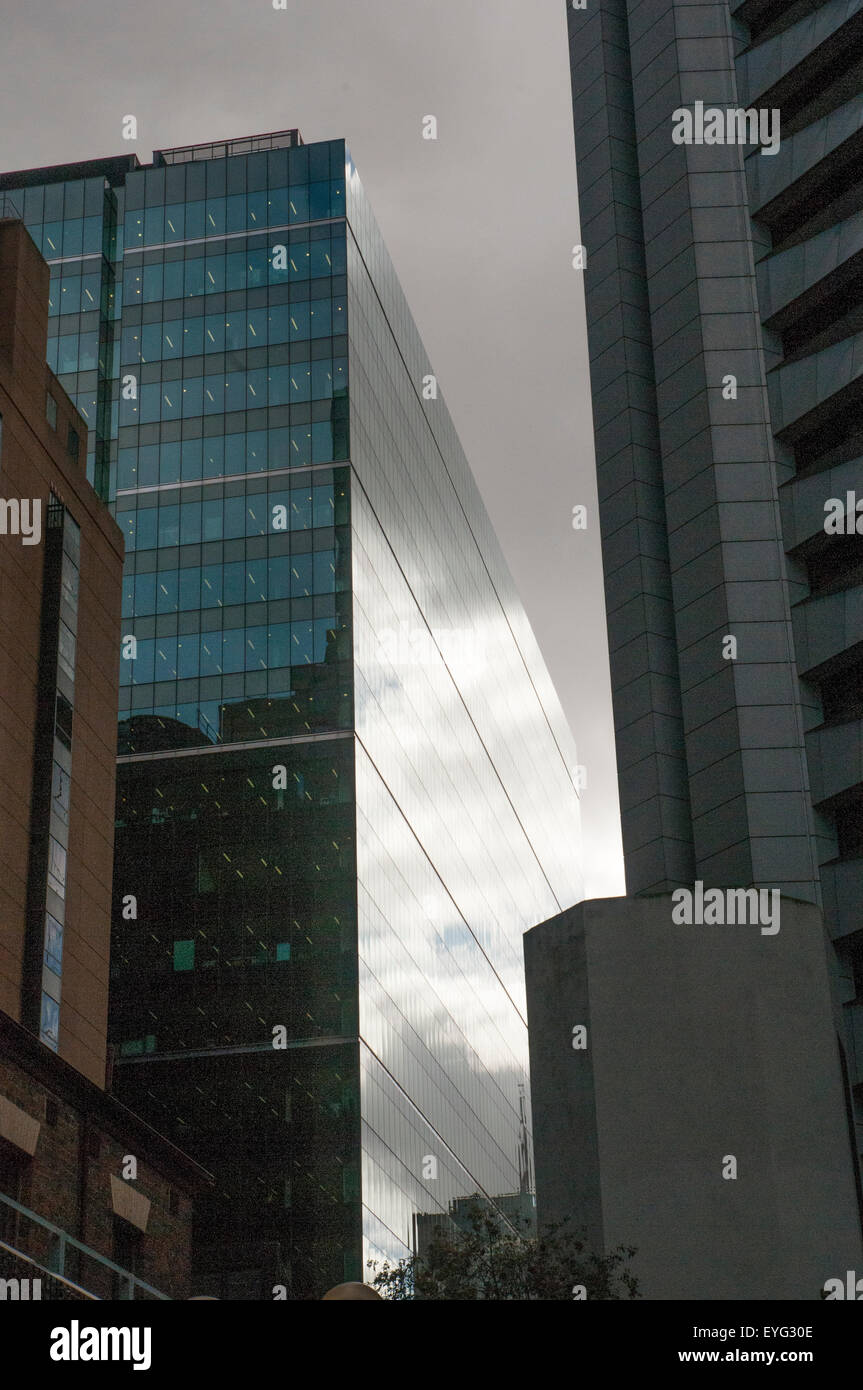 Collins Street office towers on a winters day, Melbourne, Australia ...
