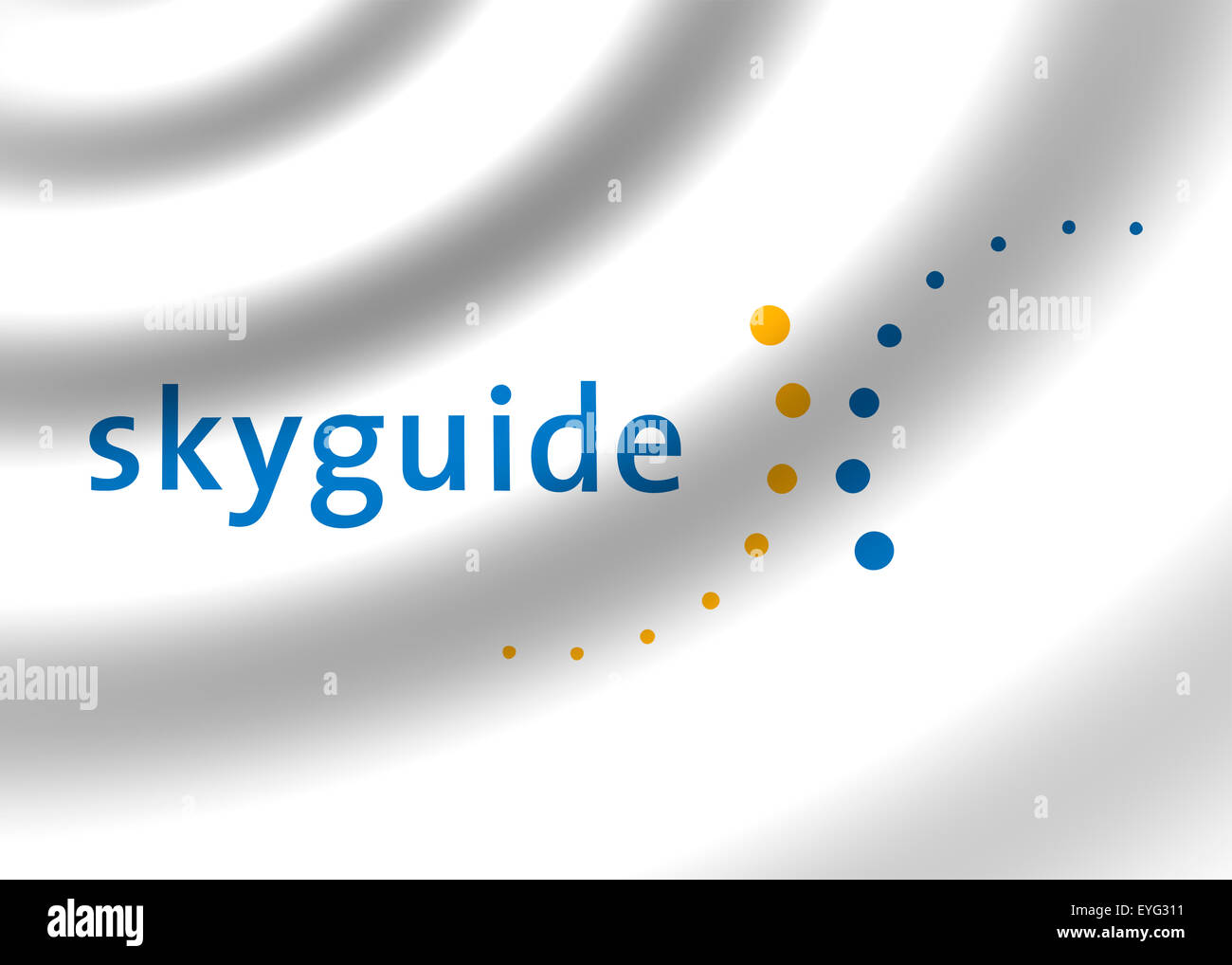 Sky Guide logo icon flag symbol emblem sign mark Stock Photo - Alamy