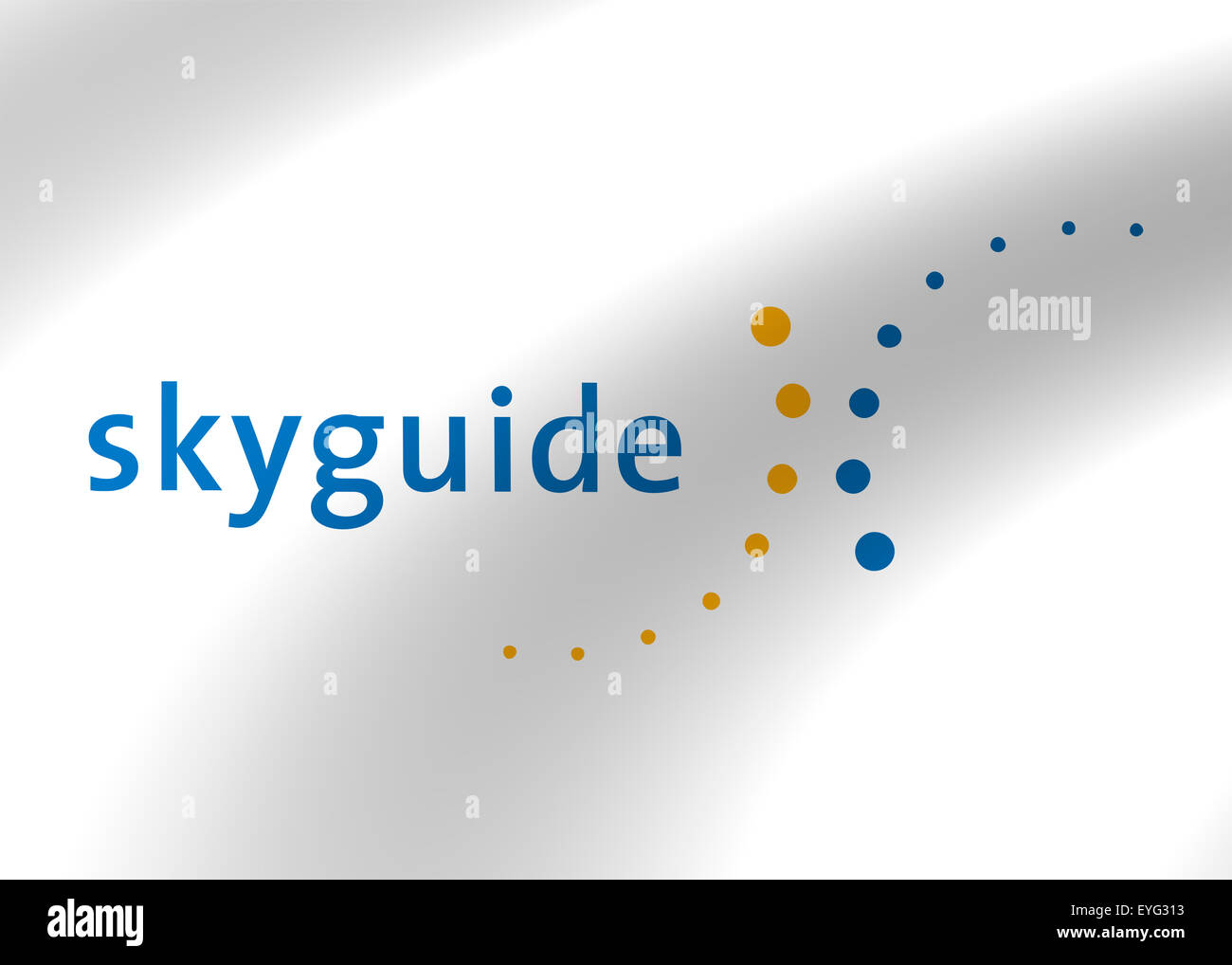 Sky Guide logo icon flag symbol emblem sign mark Stock Photo - Alamy
