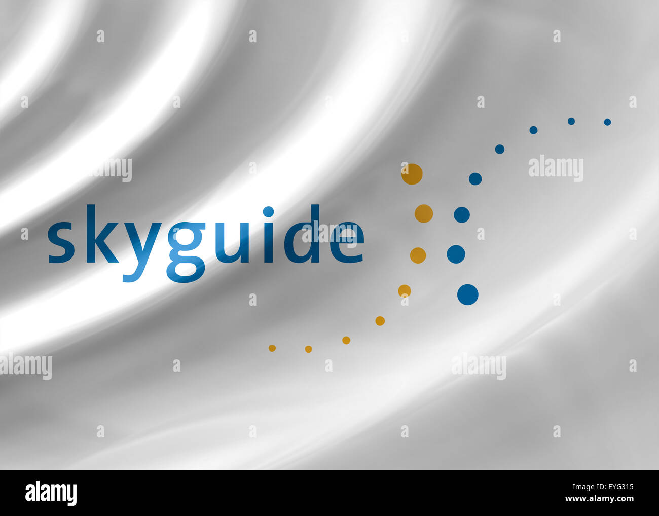 Sky Guide logo icon flag symbol emblem sign mark Stock Photo - Alamy