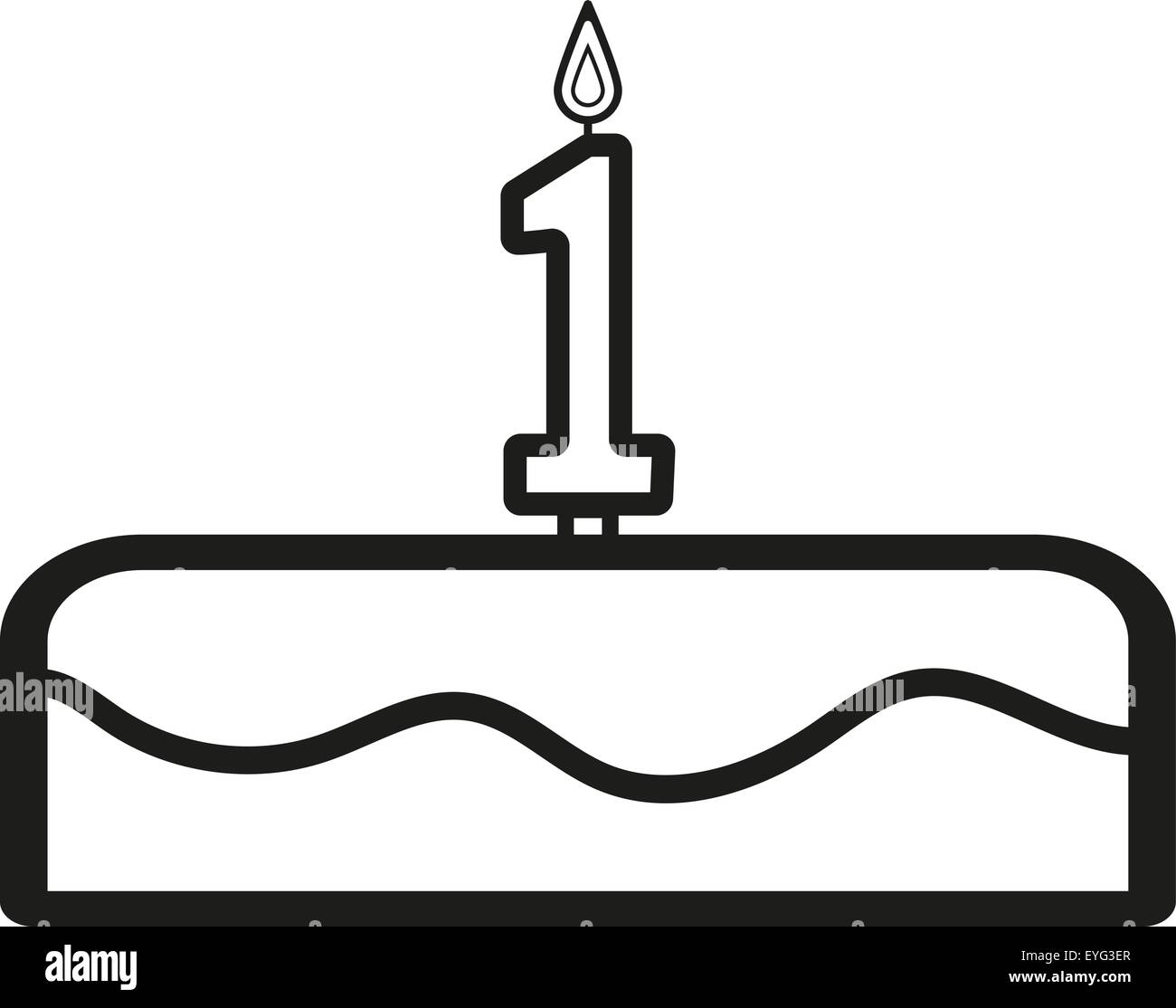 Number 1 cake Stock Vector Images - Alamy