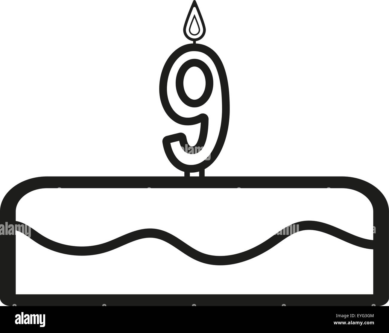 Candle in form number Stock Vector Images - Alamy