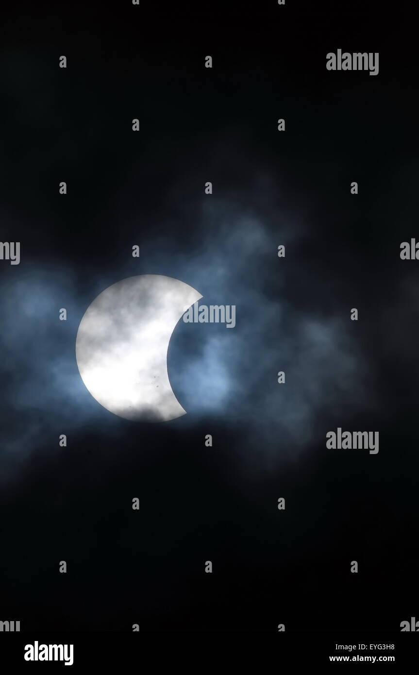 Partial Solar Eclipse Stock Photo - Alamy