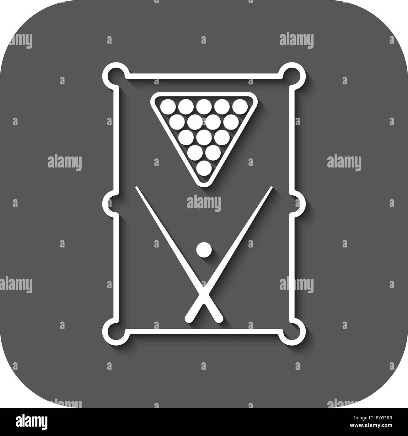 The billiard table icon. Game symbol. Flat Stock Vector Image & Art - Alamy