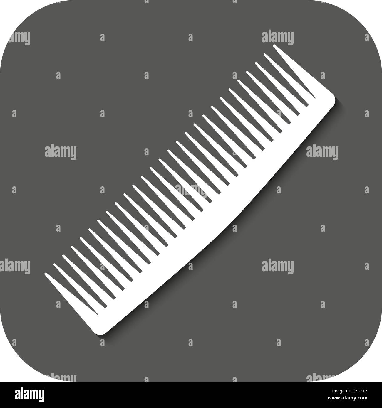 The comb icon. Barbershop symbol. Flat Stock Vector Image & Art - Alamy