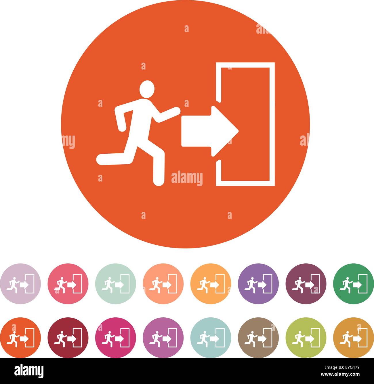 The exit icon. Emergency Exit symbol. Flat Stock Vector Image & Art - Alamy