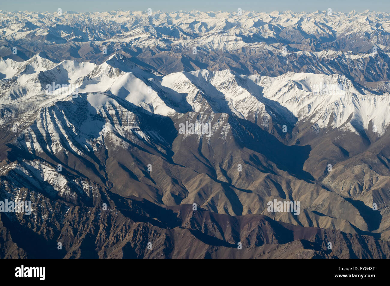 The Zanskar range of the Himalayas. Taken on the flight from Delhi to ...