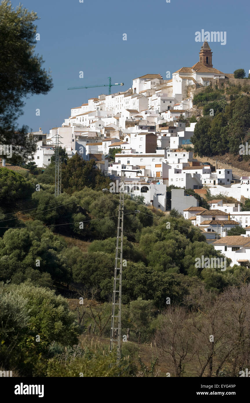 Spain, Small Town Sitting On Hillside; Andalucia Stock Photo - Alamy