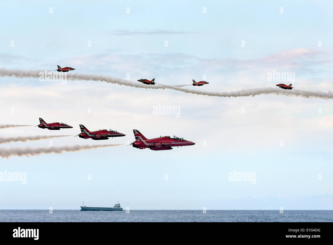 The Red Arrows RAF Display Team - Sunderland Air Show in the northeast ...