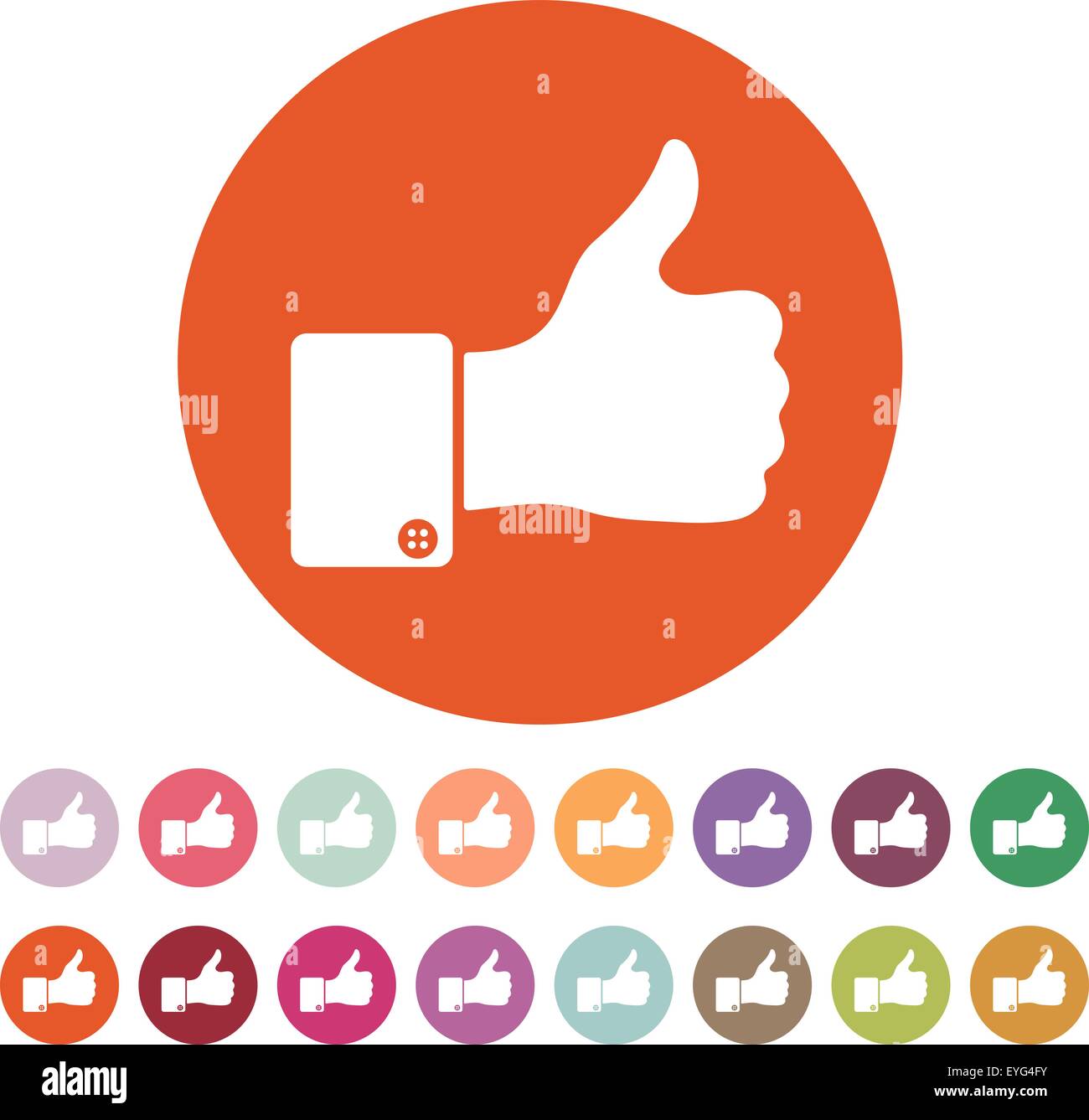 The thumb up icon. Like symbol. Flat Stock Vector Image & Art - Alamy
