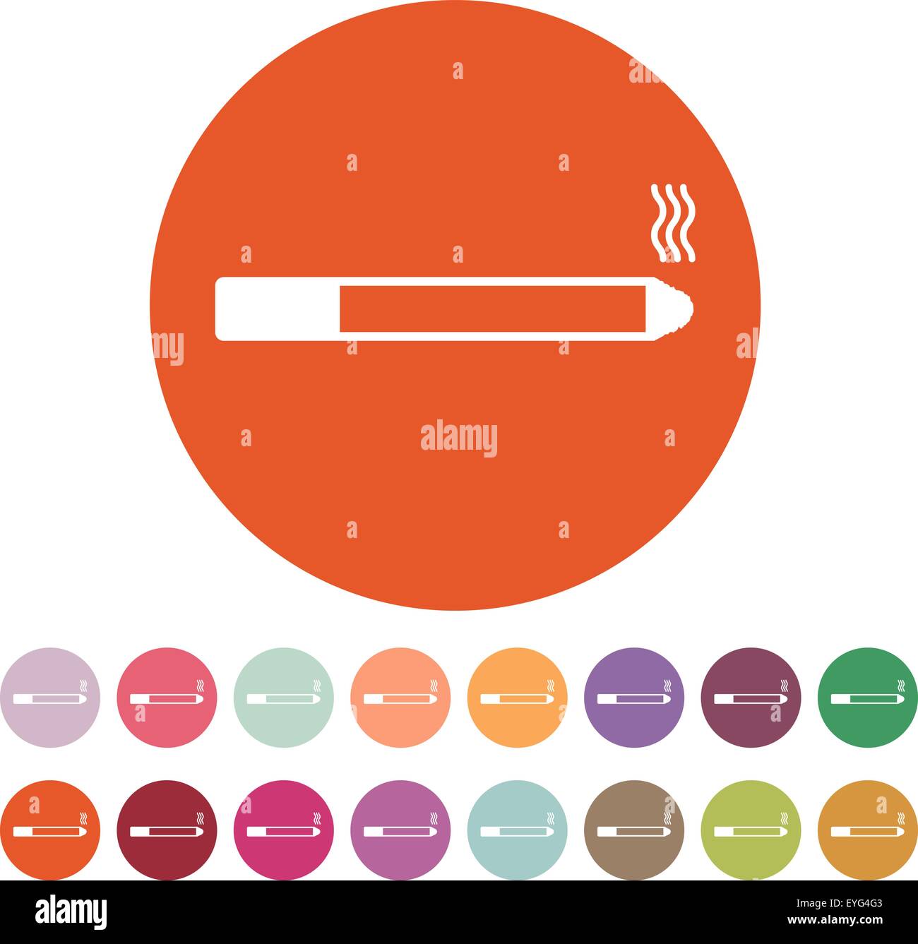 The smoking icon. Cigarette symbol. Flat Stock Vector Image & Art - Alamy