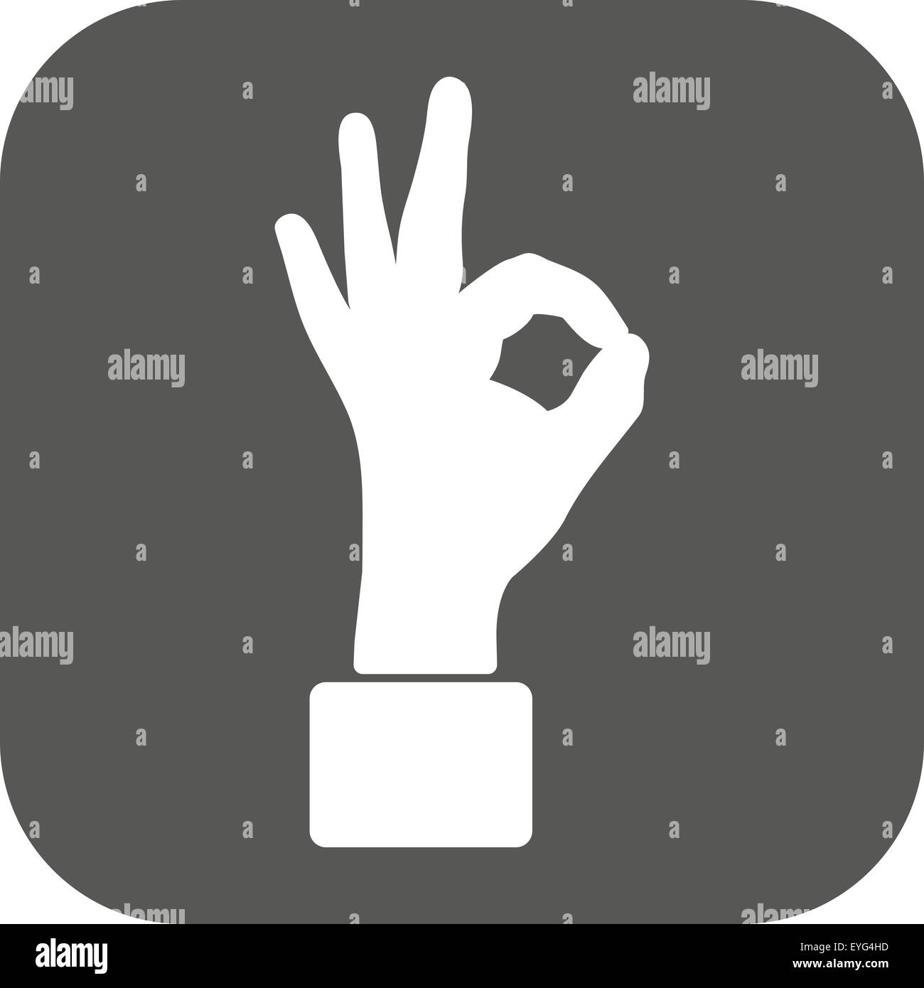 The OK icon. Okay symbol. Flat Stock Vector Image & Art - Alamy