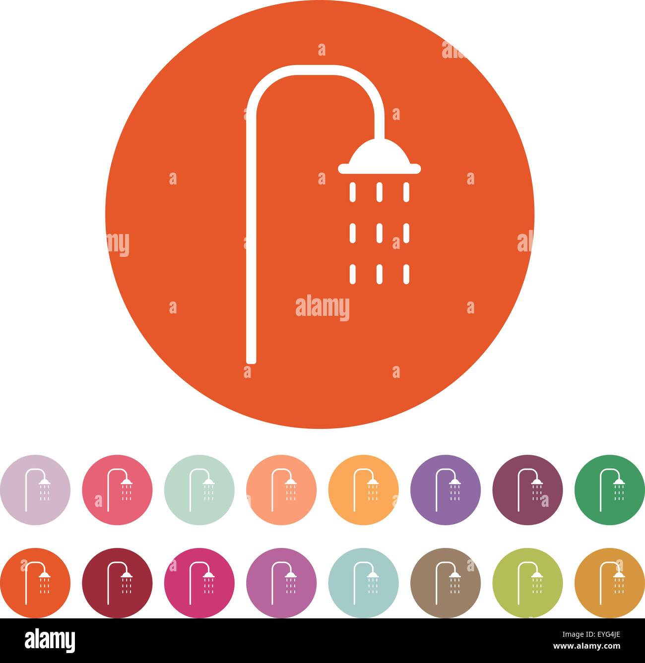 The shower icon. Bathroom symbol. Flat Stock Vector Image & Art - Alamy