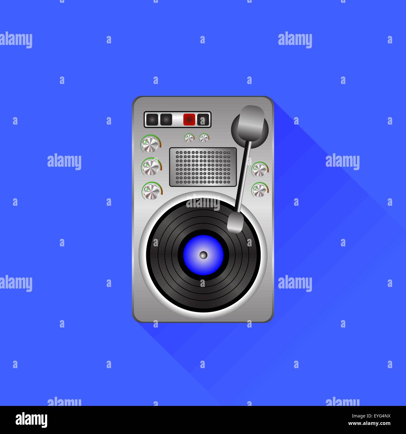 Turntable arm vinyl record Stock Vector Images - Alamy