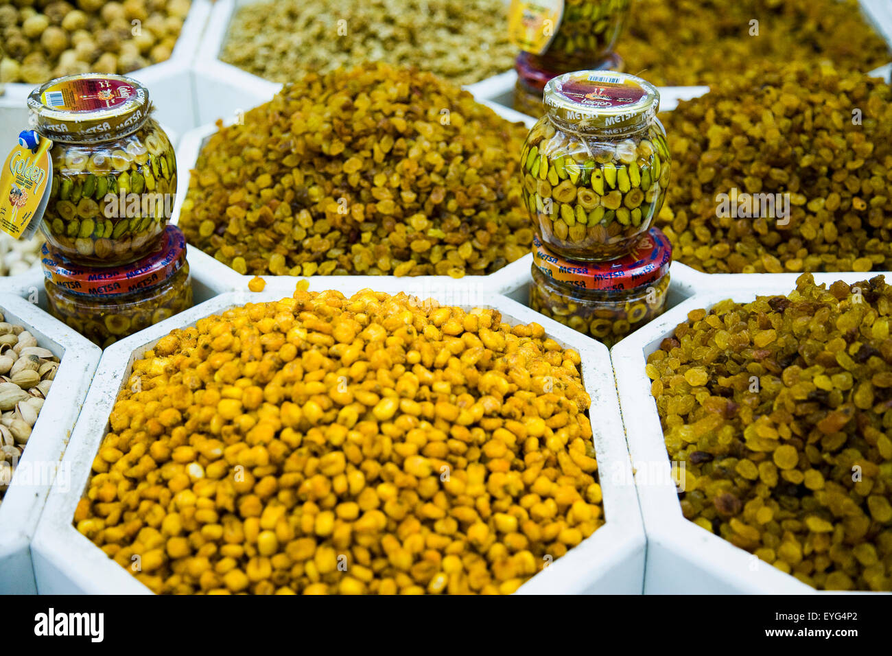 UAE, Al Raffa area of city centre; Dubai, Shop selling sweets and nuts ...