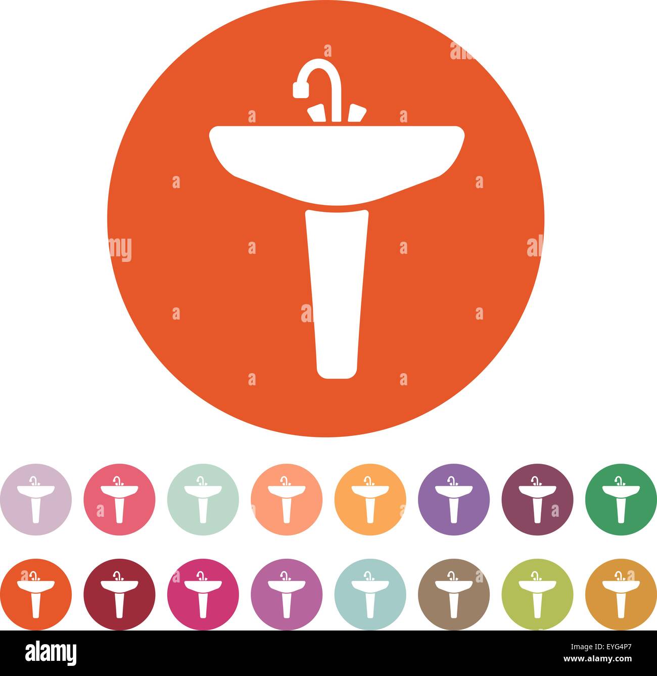 The sink icon. Bathroom symbol. Flat Stock Vector Image & Art - Alamy