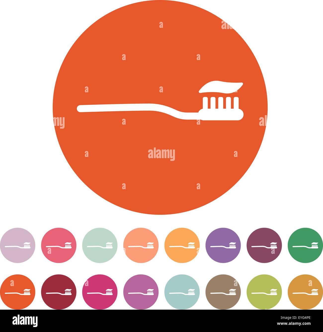 The toothbrush icon. toothpaste symbol. Flat Stock Vector Image & Art ...