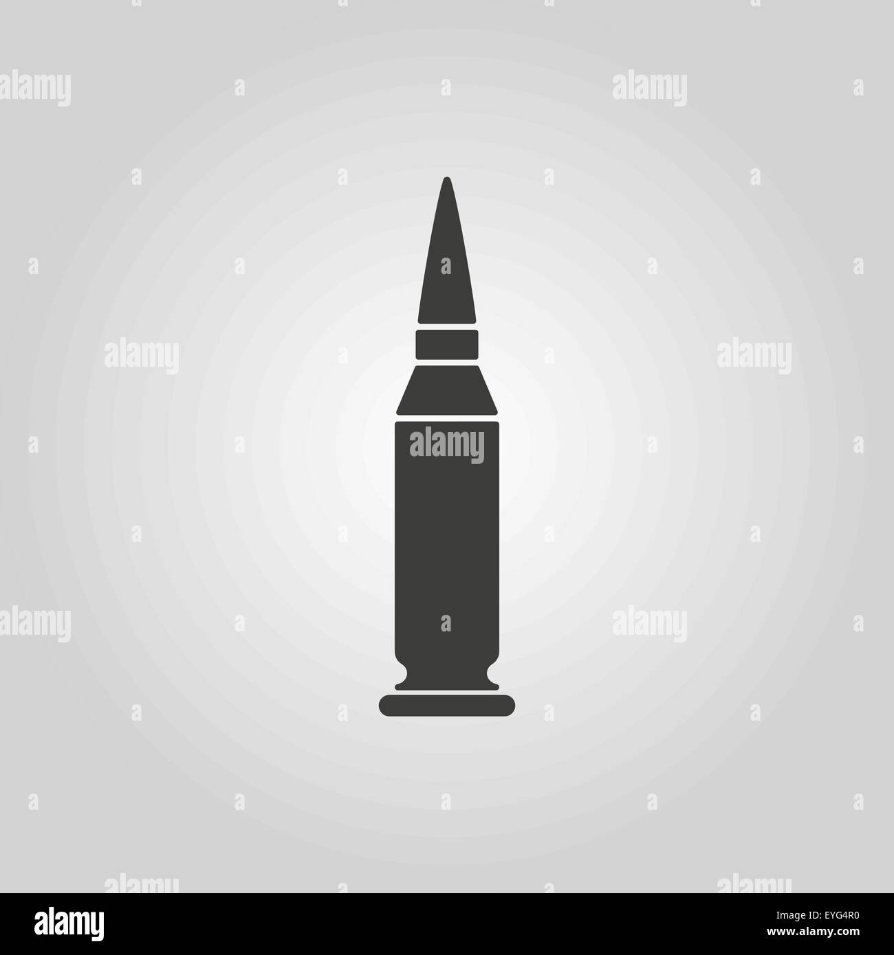 The bullet icon. Weapon symbol. Flat Stock Vector Image & Art - Alamy