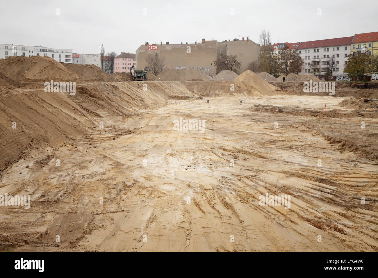 Berlin, Germany, excavation at the site of the former Freudenberg ...