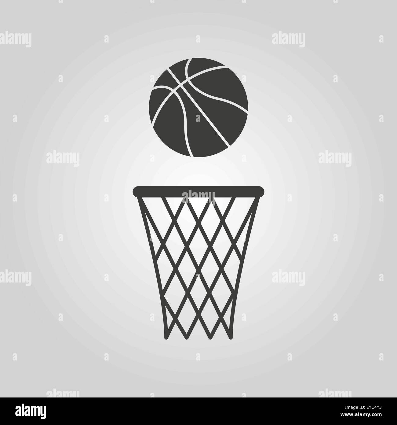 The basketball icon. Game symbol. Flat Stock Vector Image & Art - Alamy