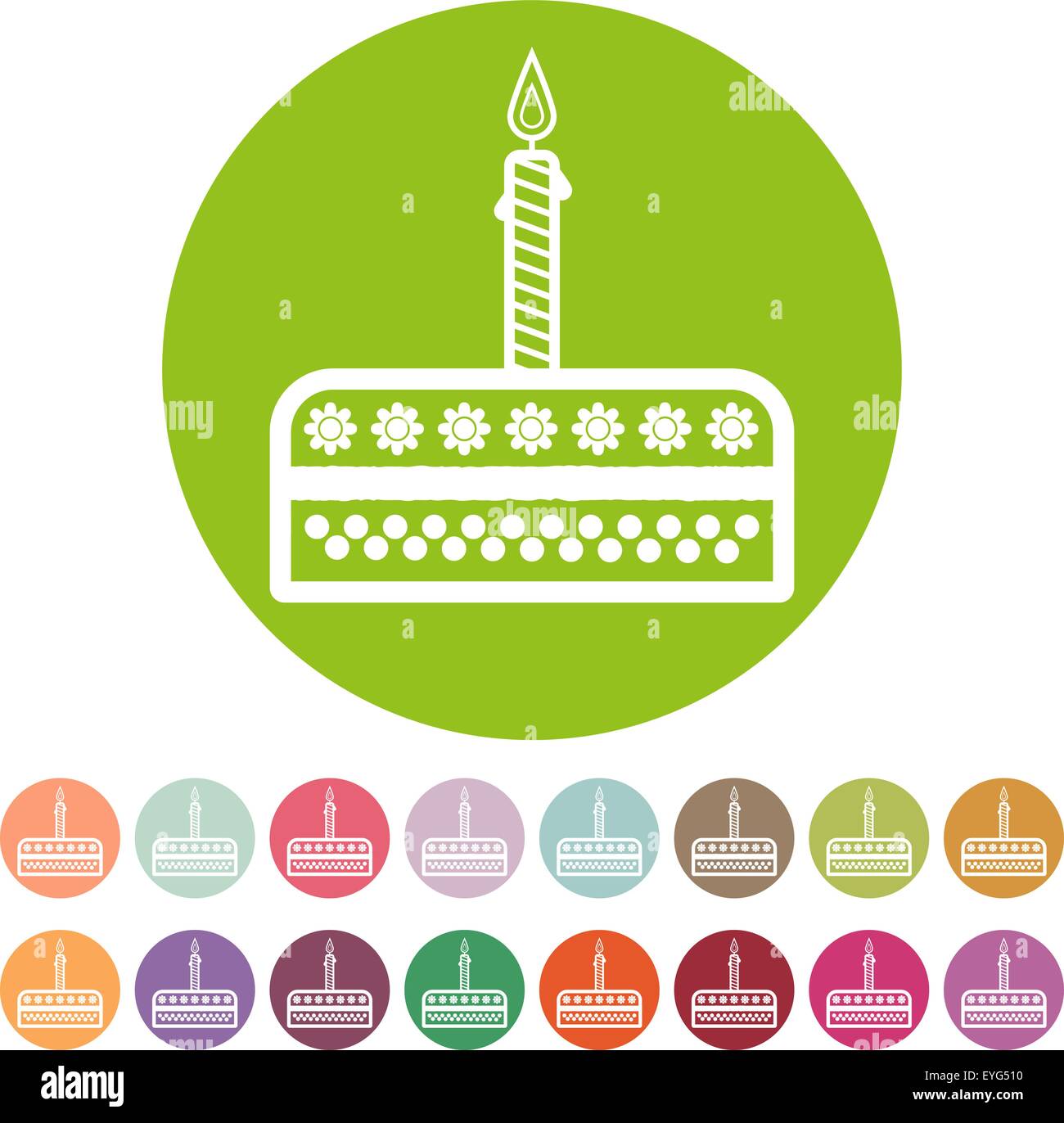 Birthday cake sign icon. Vector Stock Vector Image & Art - Alamy