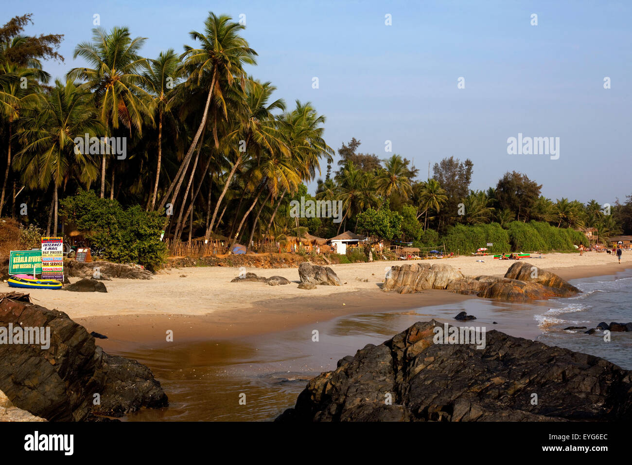 Patnum beach scene, Goa, India Stock Photo - Alamy