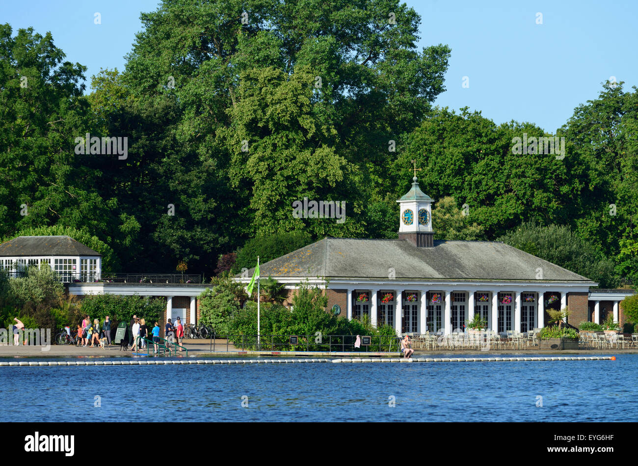 Serpentine lido, Serpentine, Hyde park, London, United Kingdom Stock ...