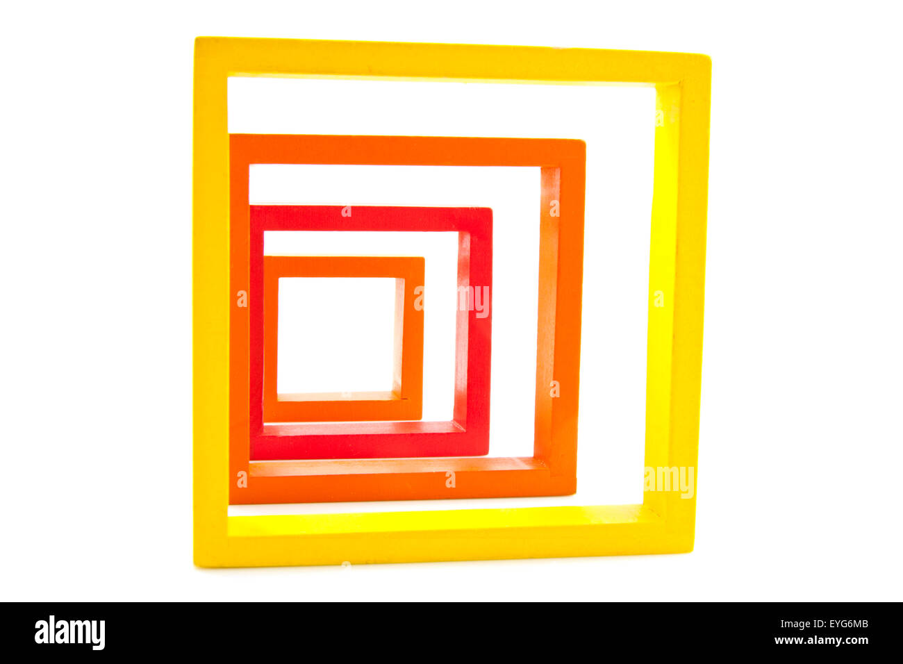 Modern colored squares isolated on a white background Stock Photo - Alamy