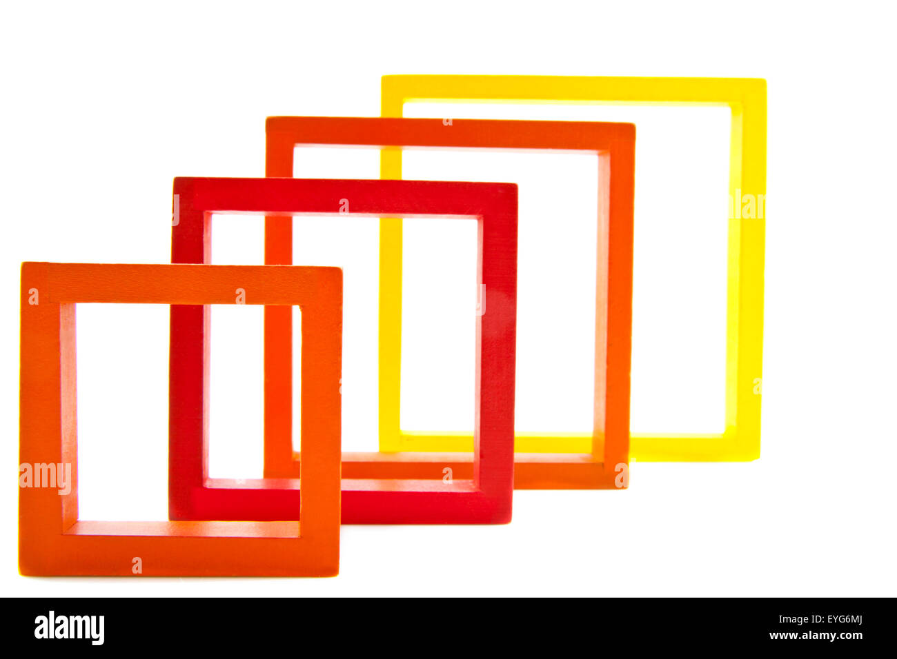 Modern colored squares isolated on a white background Stock Photo - Alamy