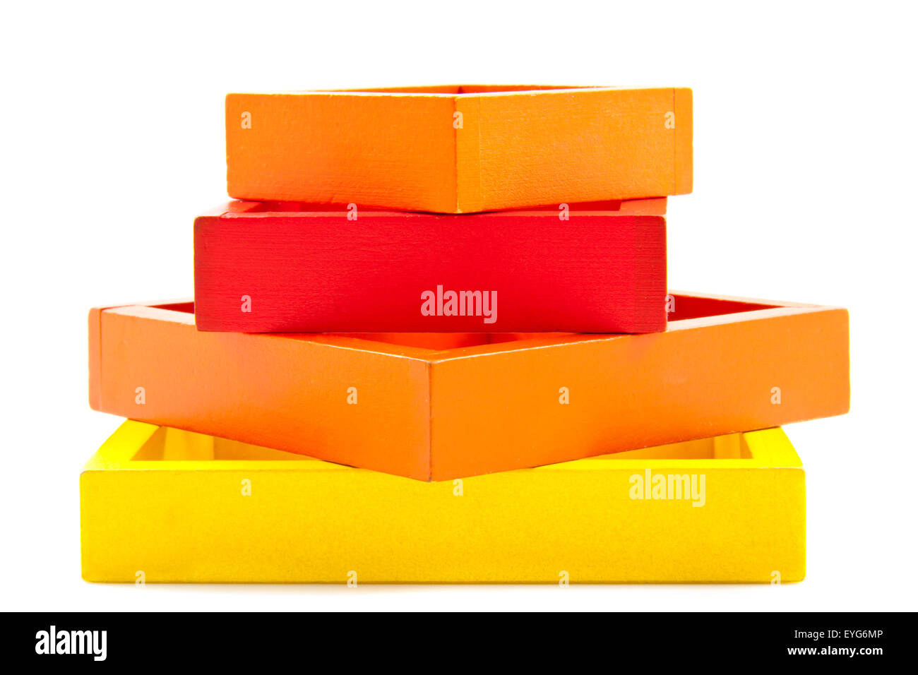 Modern colored squares isolated on a white background Stock Photo - Alamy
