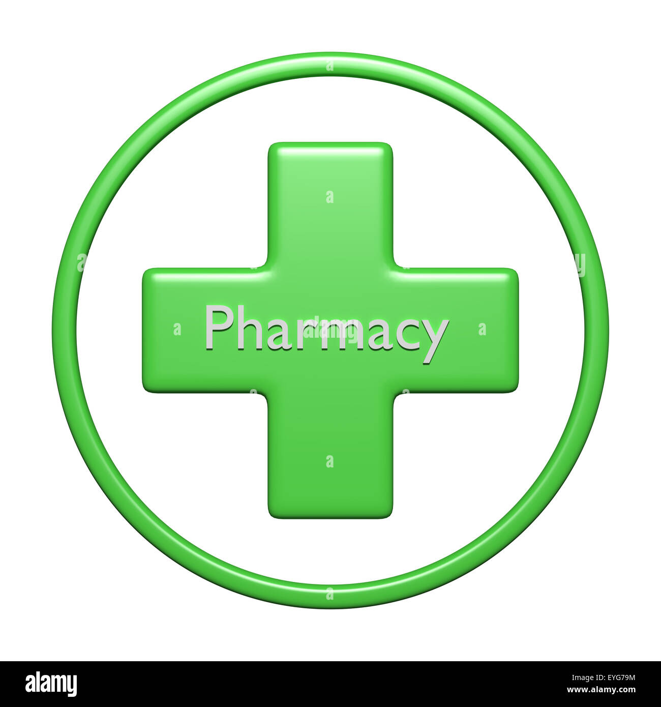3d rendering of a cross pharmacy symbol Stock Photo - Alamy