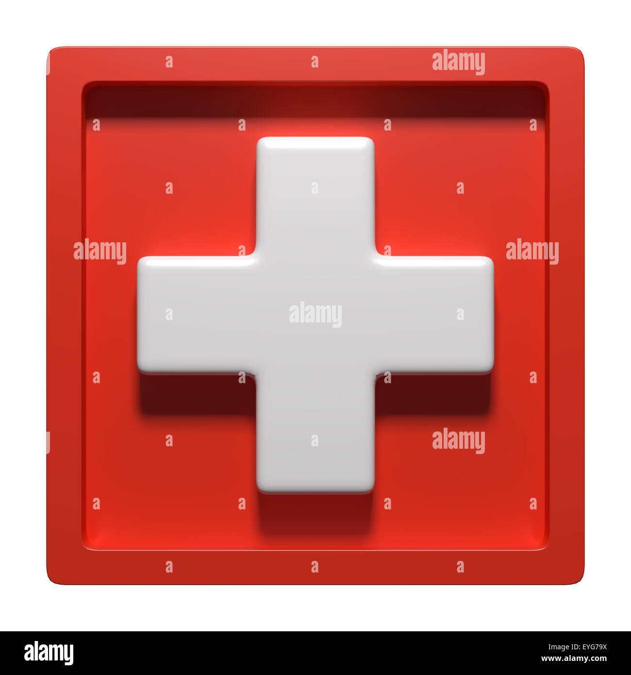 3d rendering of a cross hospital symbol Stock Photo - Alamy