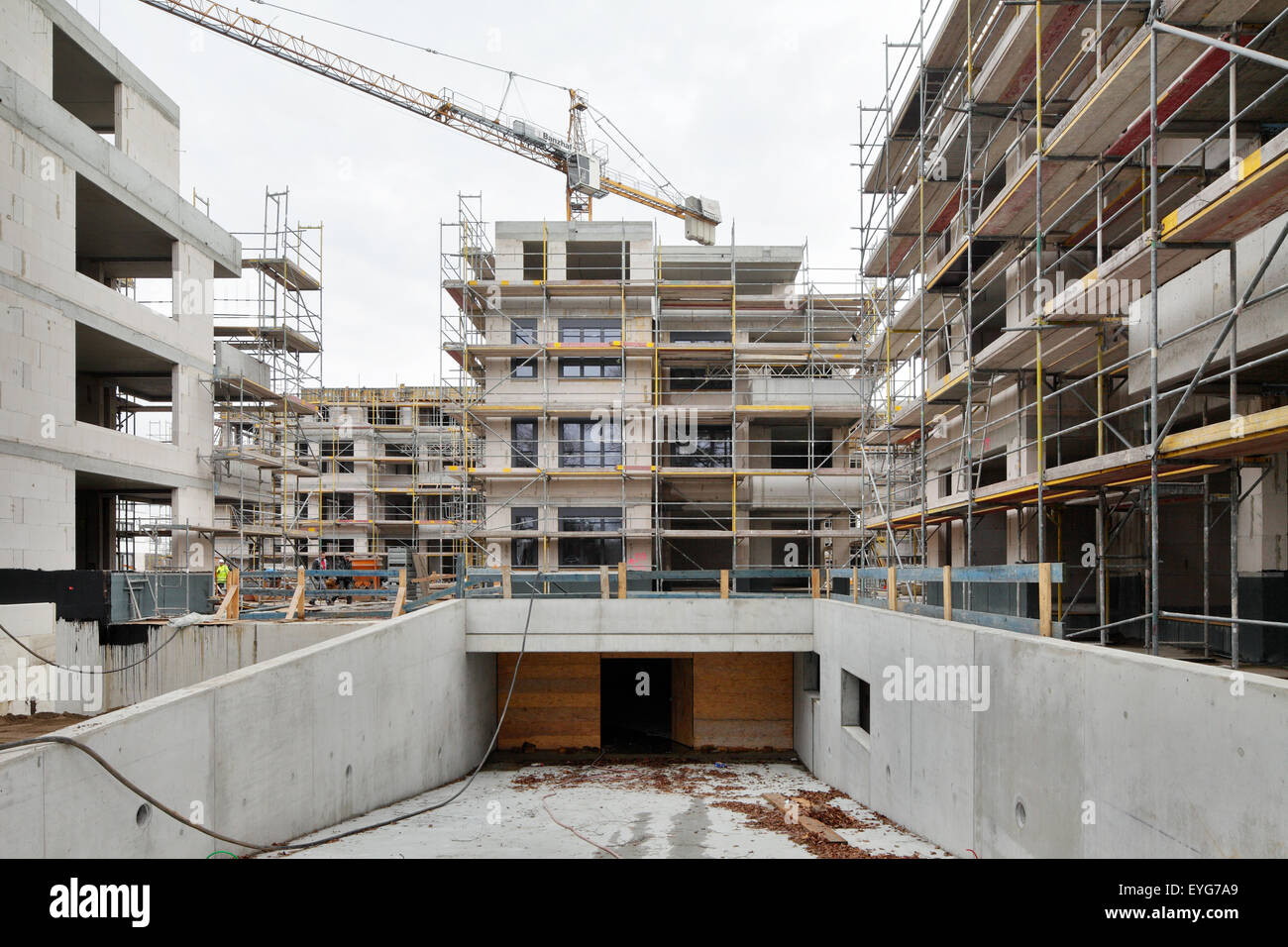 Berlin, Germany, the shell of houses the exclusive gated community on ...