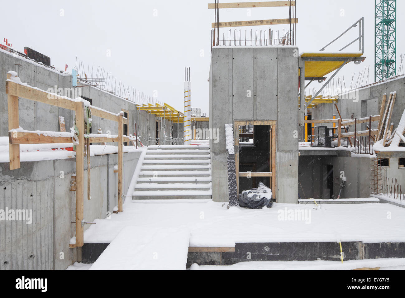 Berlin, Germany, construction site of new residential construction in ...
