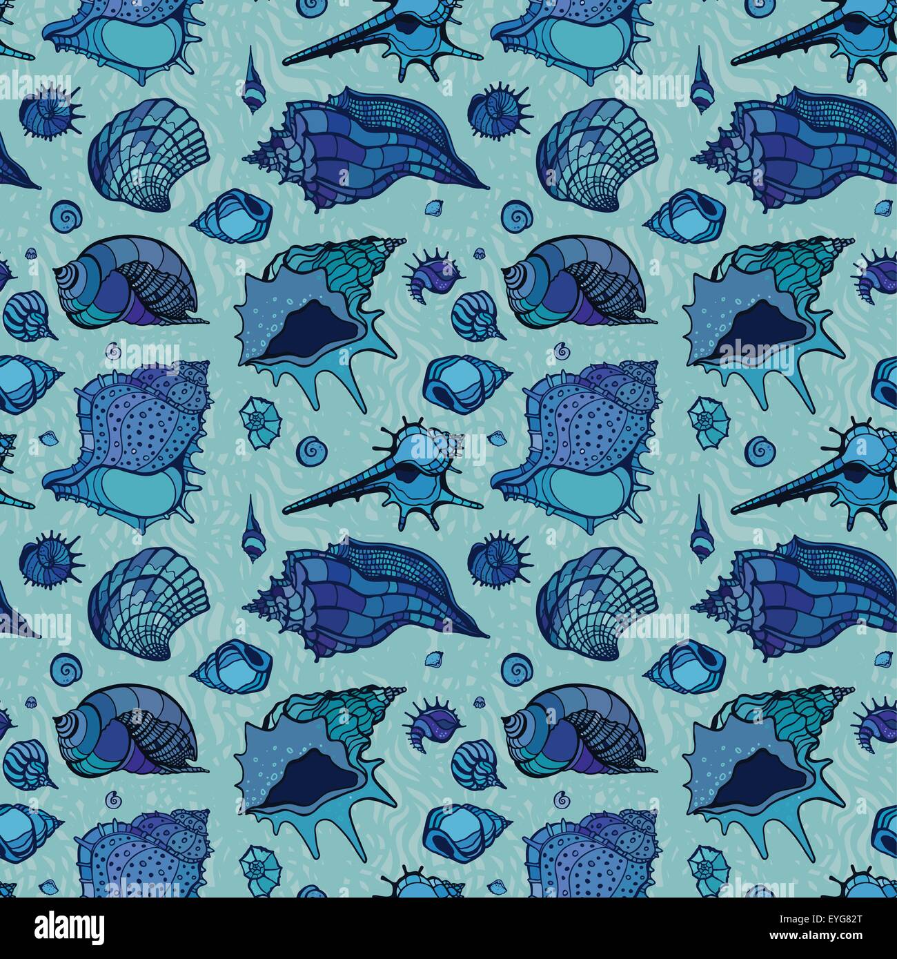 Seamless pattern of Sea shells Stock Vector Image & Art - Alamy