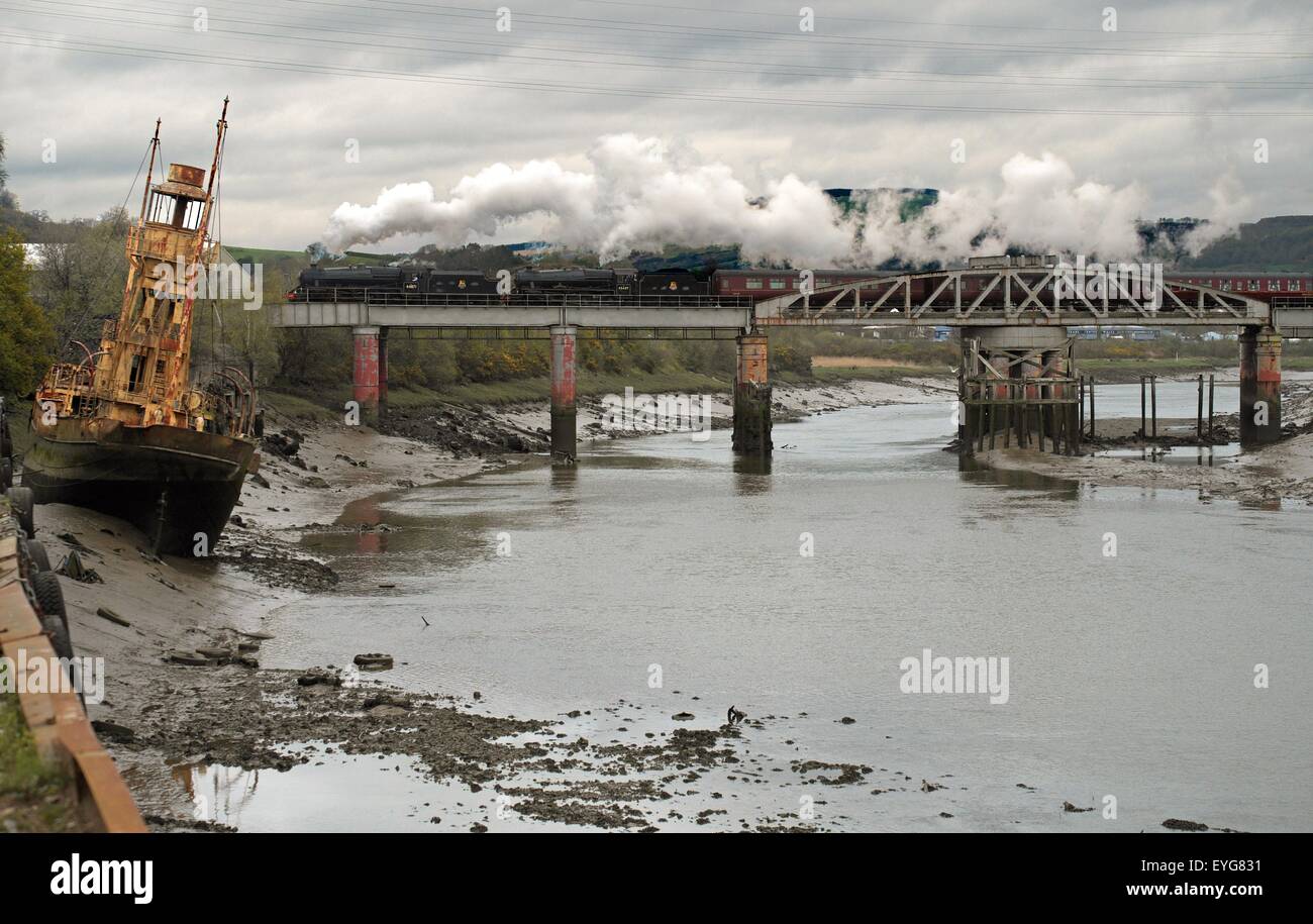Black 5's Neath River Swing Bridge Stock Photo - Alamy