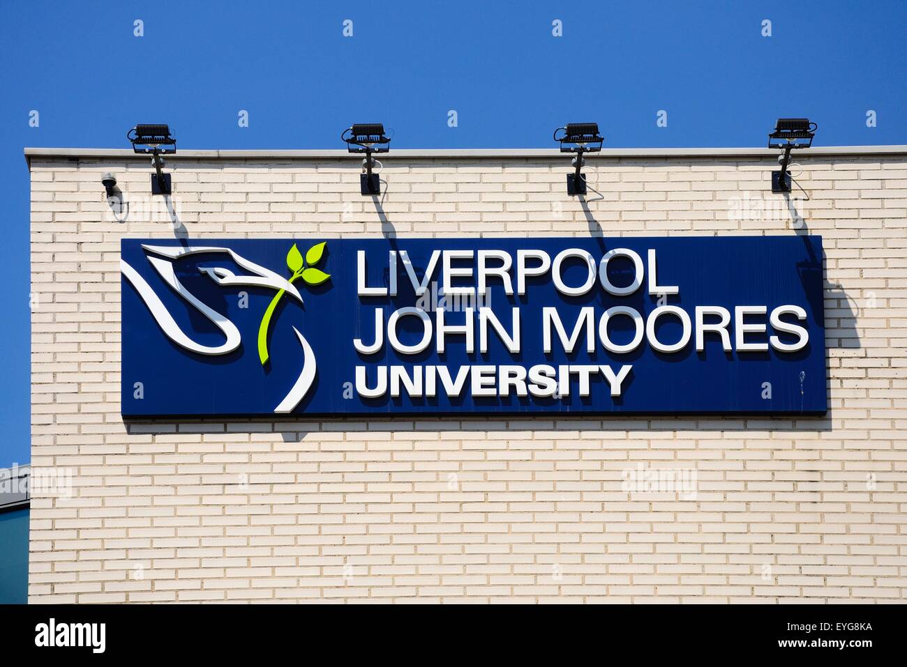 Liverpool John Moores University sign, Liverpool, Merseyside, England ...