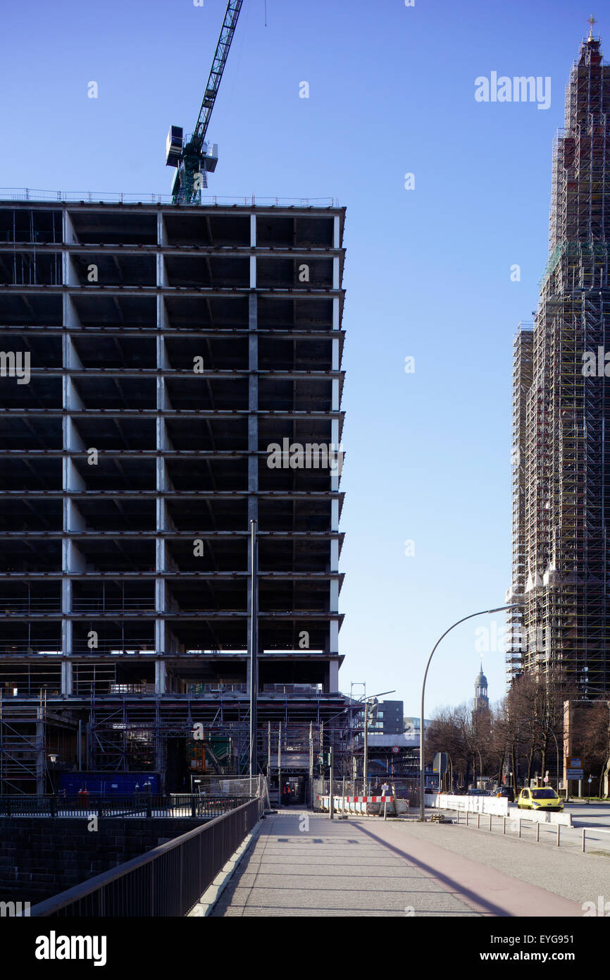 Hamburg, Germany, partial demolition of the former building HSDG Stock ...