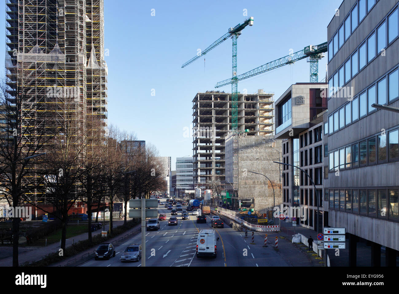 Hamburg, Germany, partial demolition of the former building HSDG Stock ...