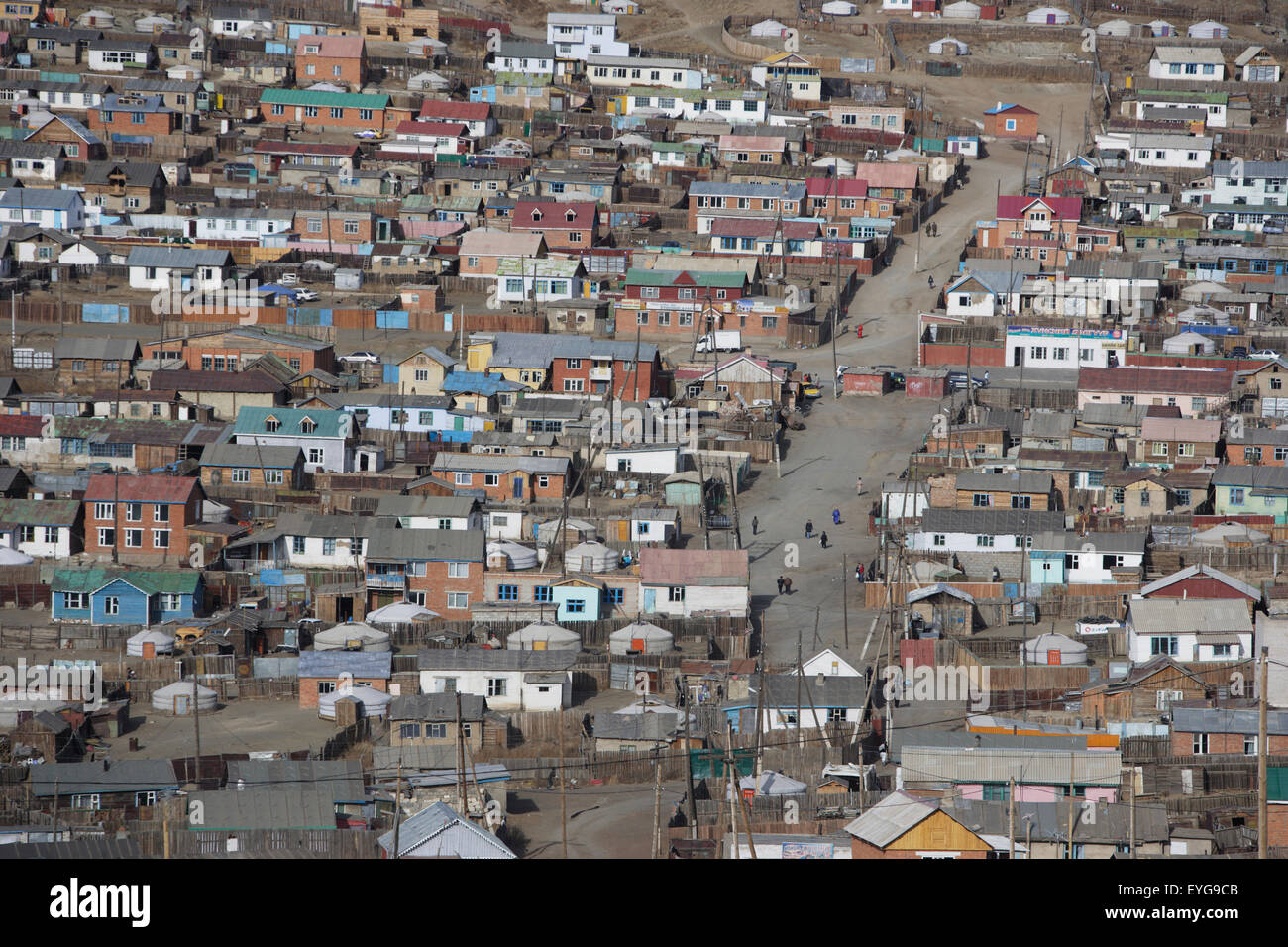 Mongolia, View Of Poor Outskirts; Ulaan Baatar Stock Photo - Alamy