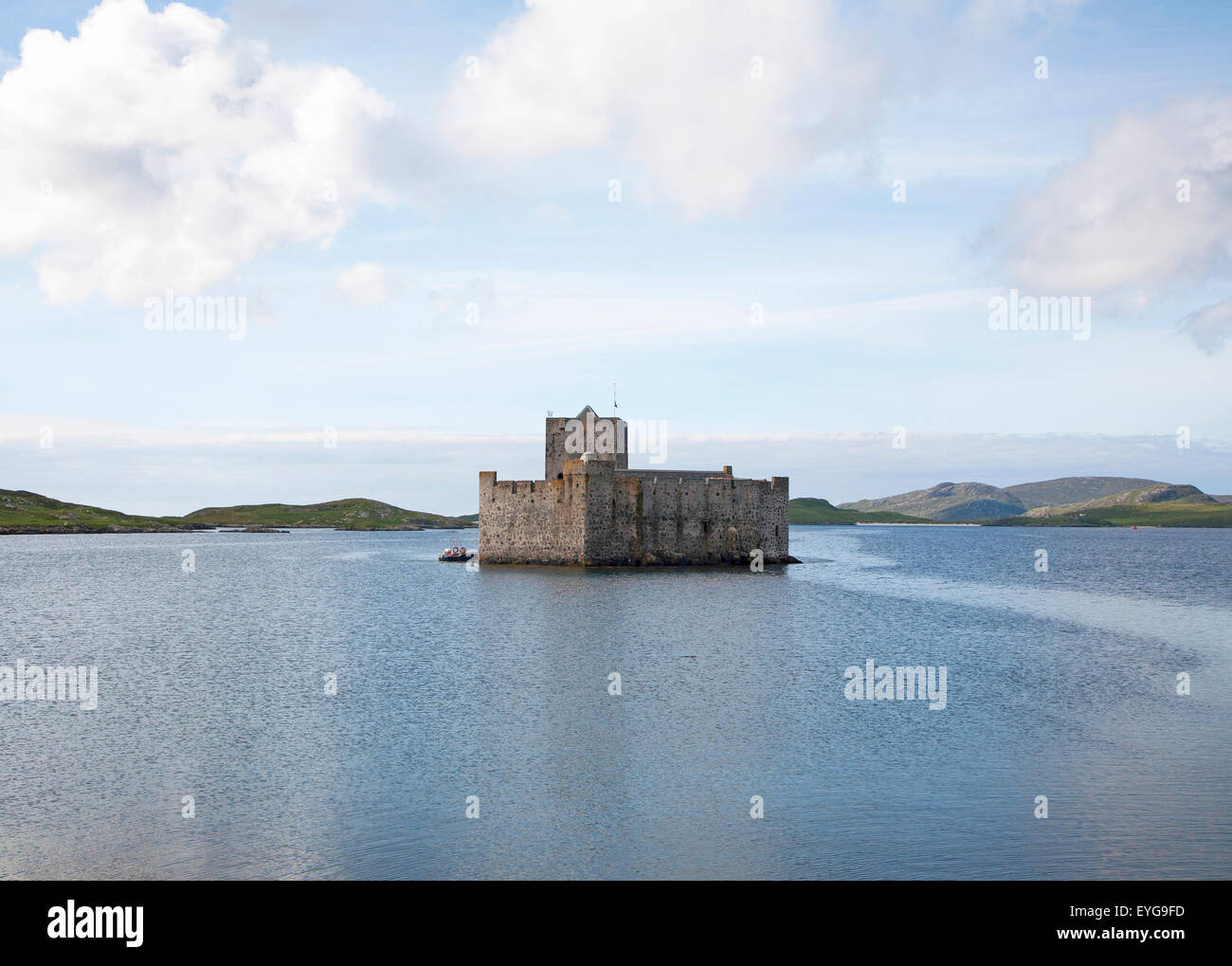 Kisimul castle dating from the sixteenth century and home of the ...