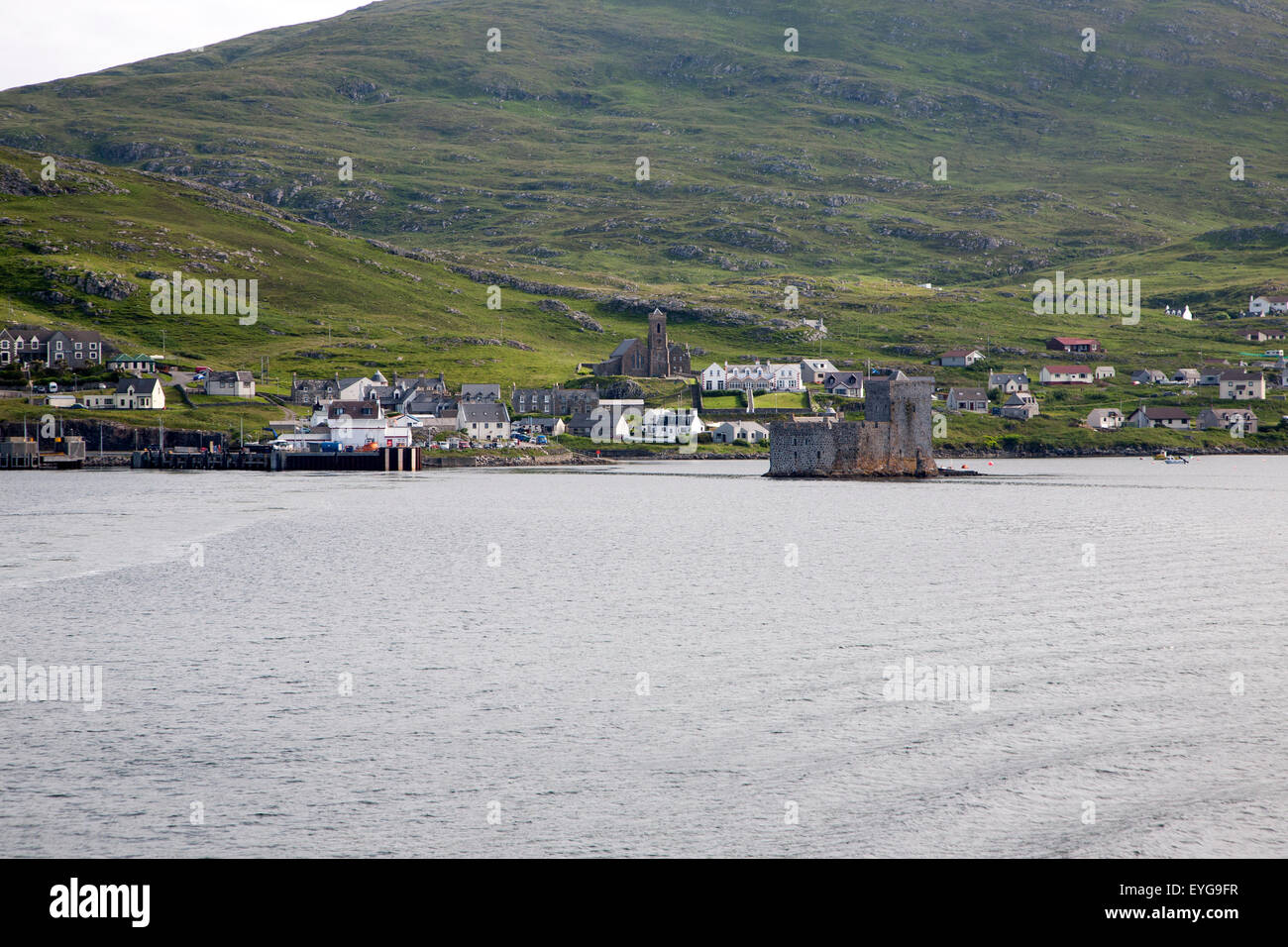 Kisimul castle dating from the sixteenth century and home of the ...