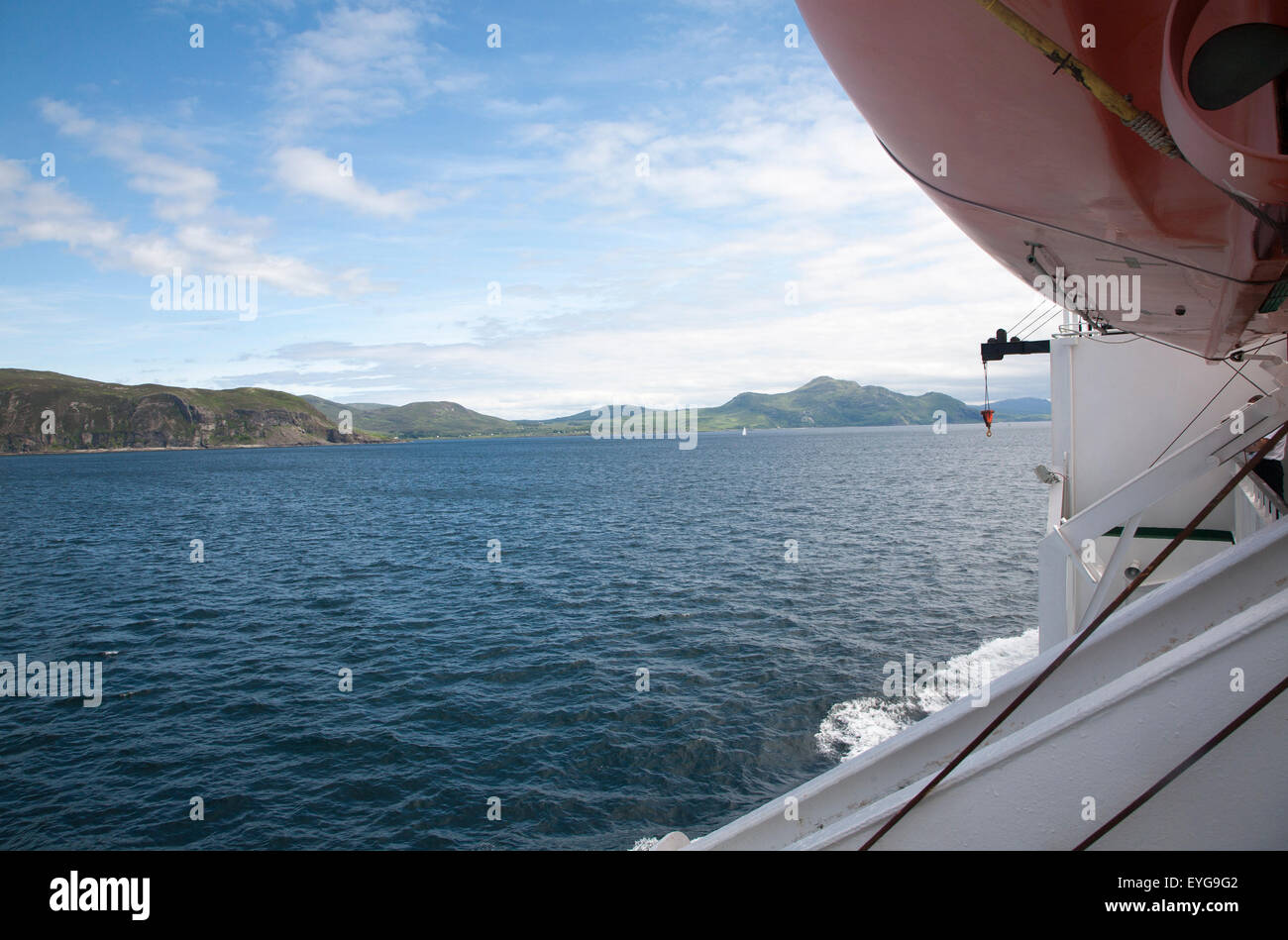 Distant view over sea to lismore island hi-res stock photography and ...