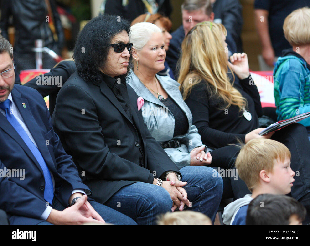Gene Simmons received the "Bridge of Hearts" Awards during his Wall ...