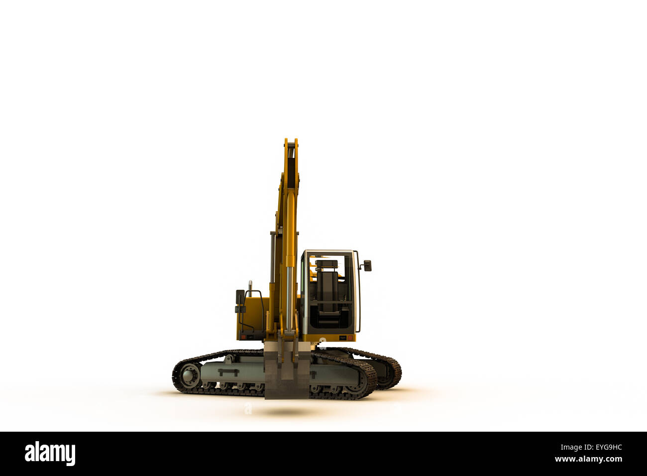 excavator isolated on white background Stock Photo - Alamy