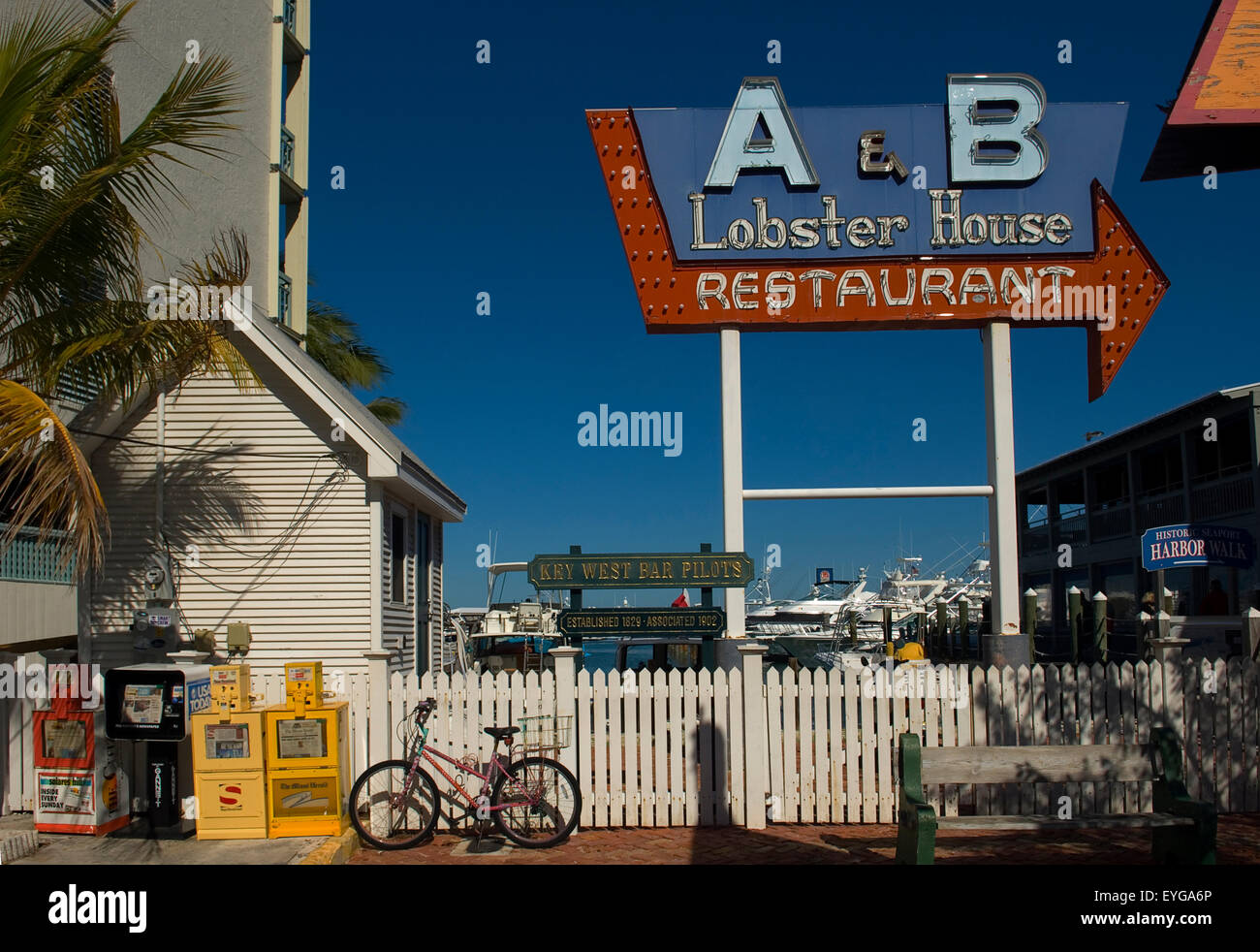Key West Bight Marina and historic harbour, Florida Keys; Florida ...
