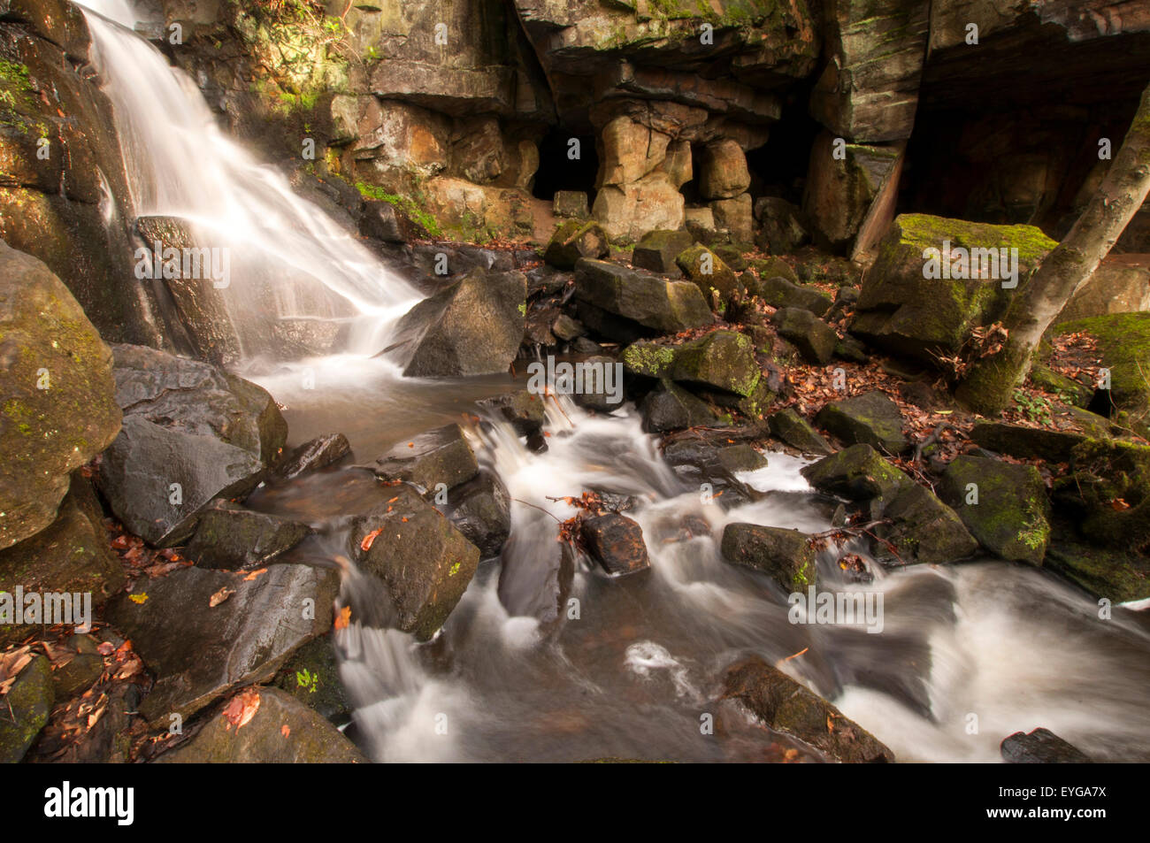Lumsdale Falls in Matlock, Derbyshire England UK Stock Photo - Alamy