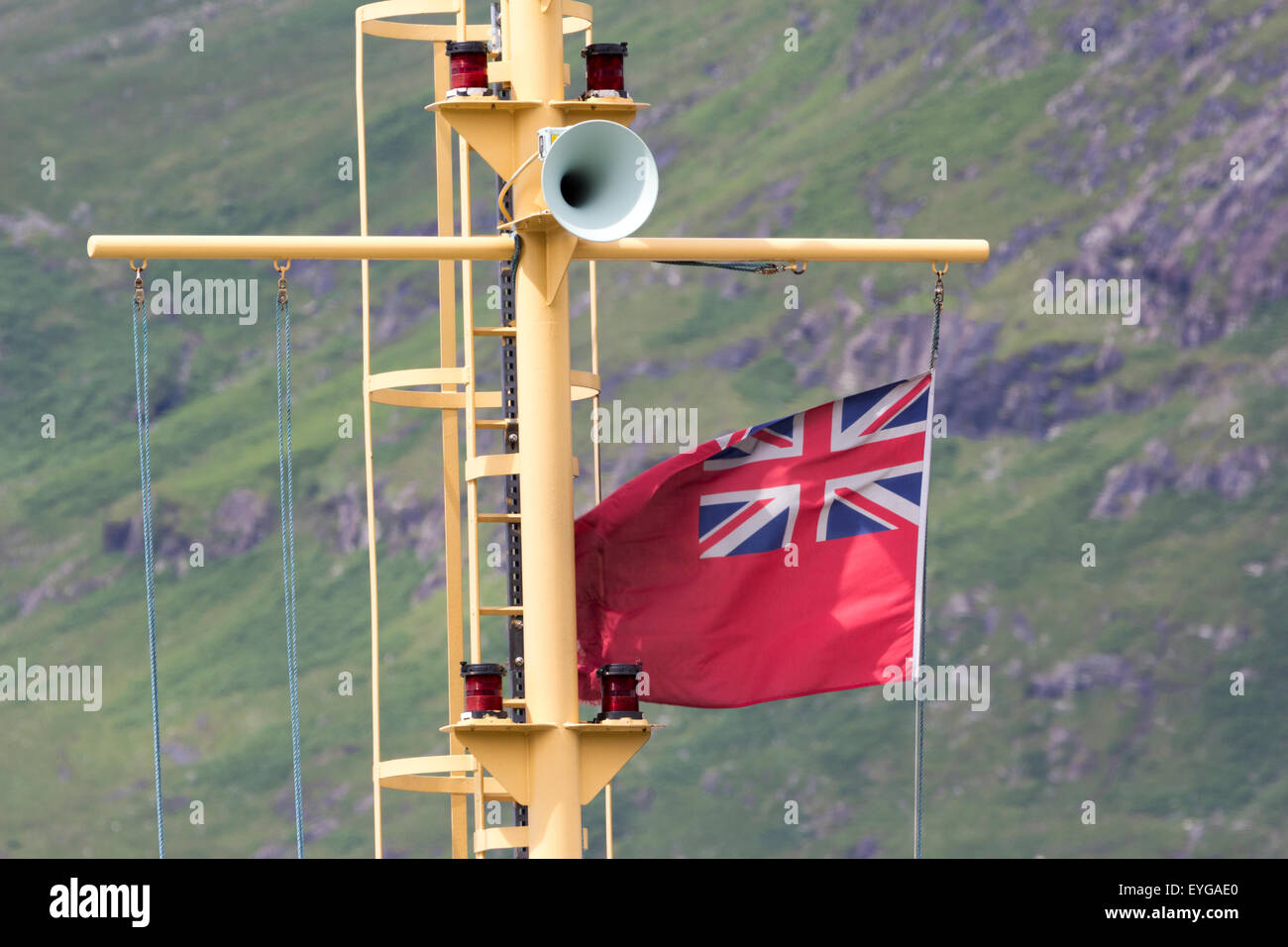 Red Duster Flag flying from ships mast Stock Photo - Alamy