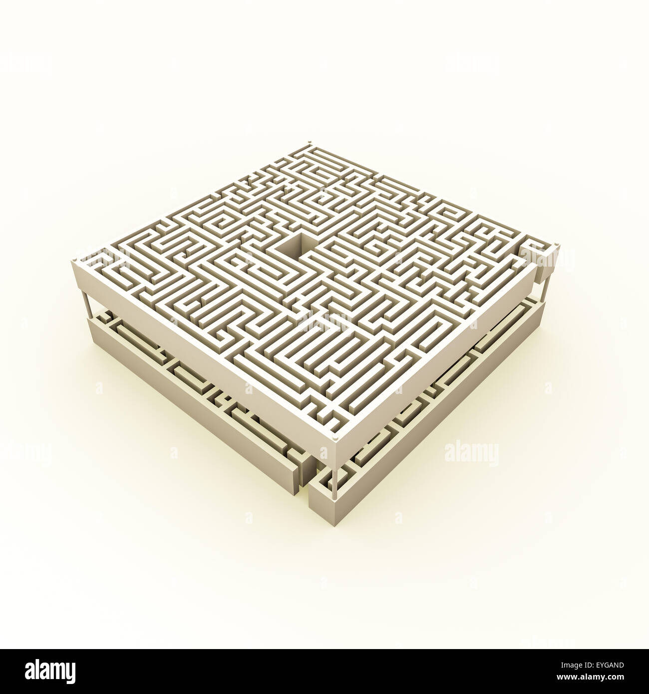 complex maze isolated on white background Stock Photo - Alamy